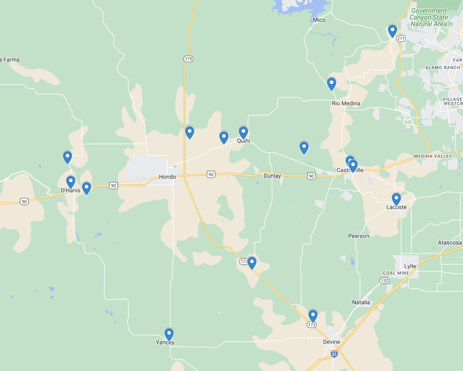 Medina County Settlements - Homes Of Castroville